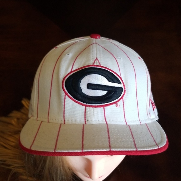 New Era | Accessories | Rare New Era Pinstripe Georgia Bulldogs Fitted ...